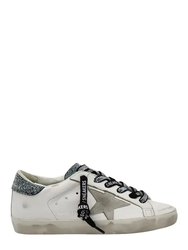 GOLDEN GOOSE Swarovski Superstar Sneakers - White