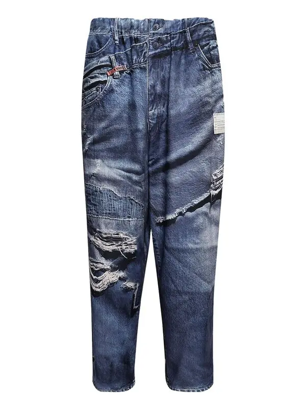 Mihara Yasuhiro Trompe L'oeil Denim Pants - Blue