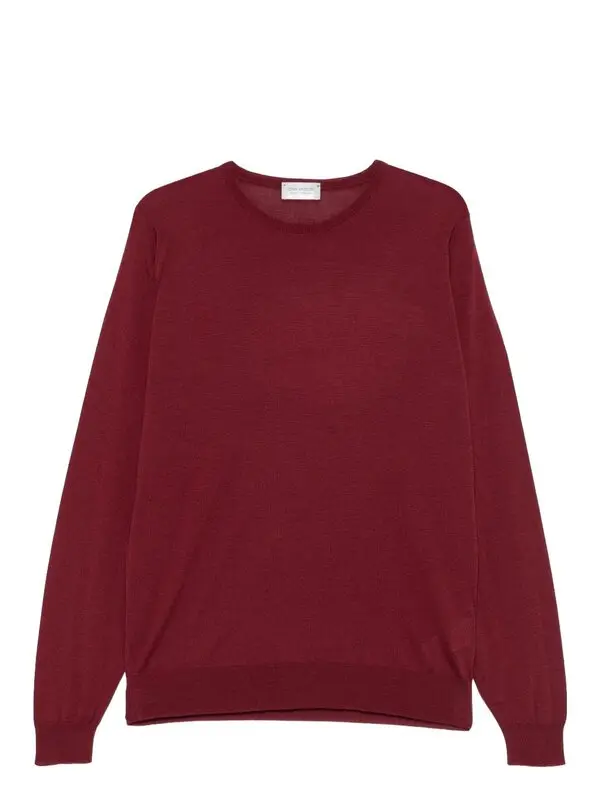 John Smedley Crewneck Jumper - Red