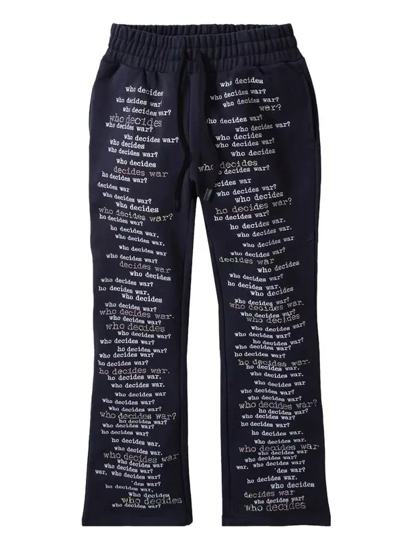 WHO DECIDES WAR BY EV BRAVADO Scripture Sweatpants - Blue