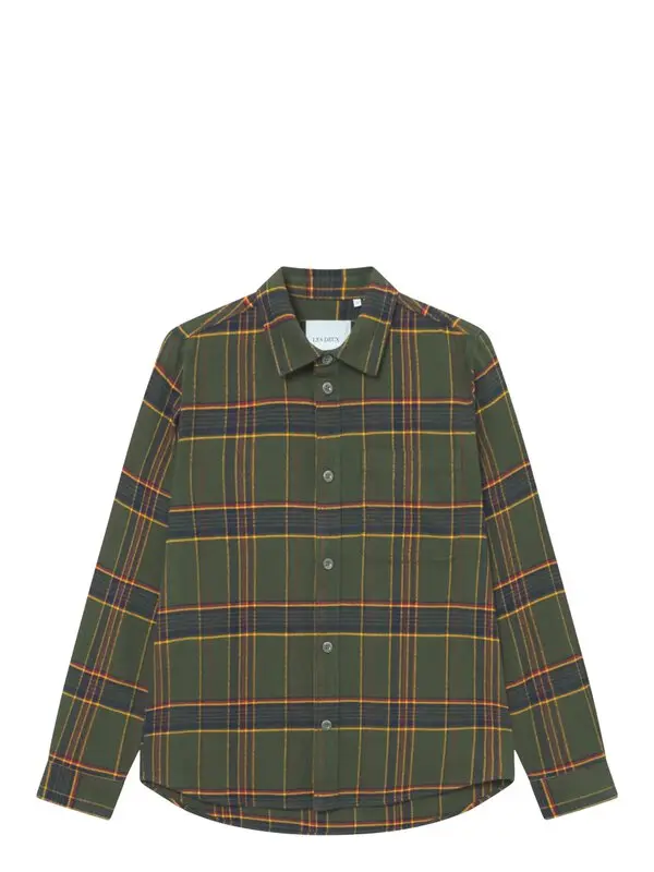 LES DEUX Lennon Check Overshirt - Green