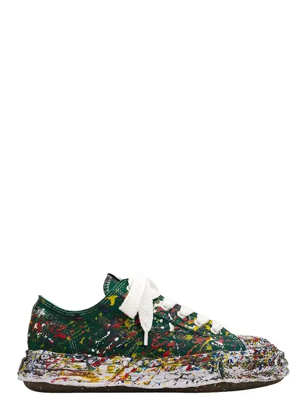 Mihara Yasuhiro Peterson 23 Og Sole Sputtering Paint Low-top Sneakers - Green