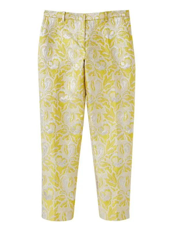 Valentino Garavani Iris Brocade Pant - Yellow