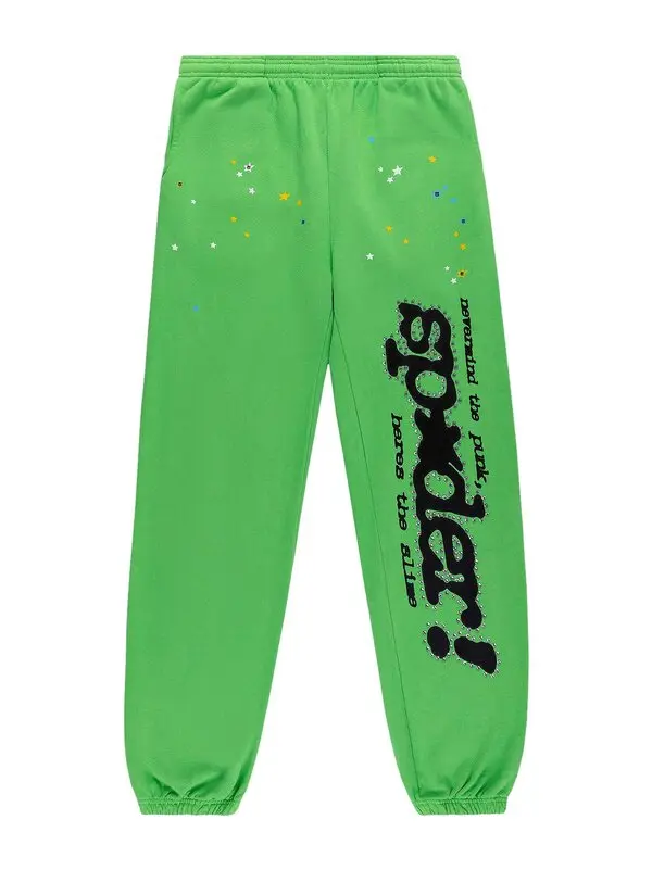 SP5DER Punk V2 Rhinestone Sweatpant - Green