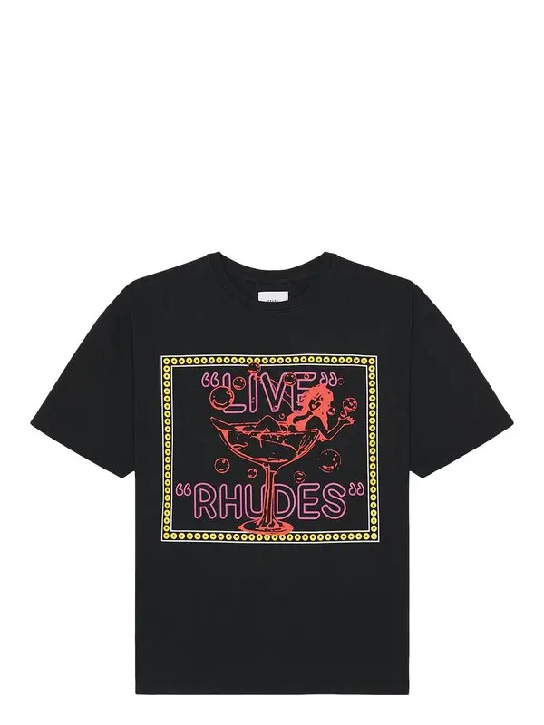 Rhude Live Rhudes Tee - Black