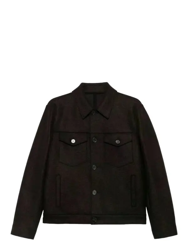 Harris Wharf London Buttoned Chest-pocket Jacket - Brown