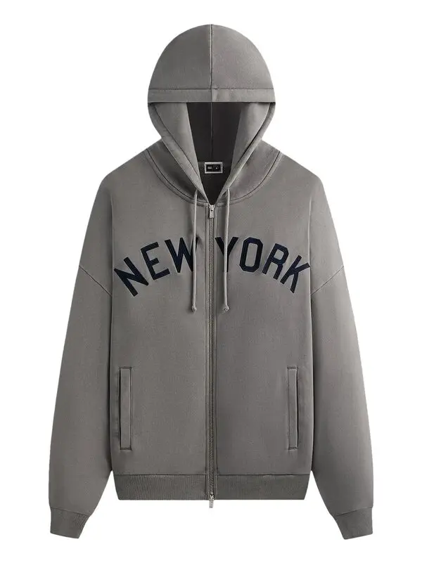 Kith For The New York Yankees Braxton Full Zip Hoodie - Grey