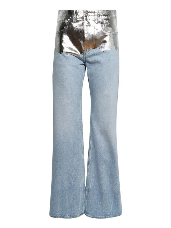 Rabanne Metallic Detailing Jeans - Blue