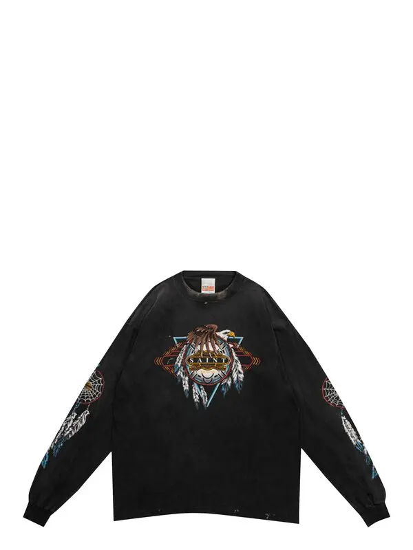 SAINT MXXXXXX Saint Disco Long-sleeve Tee - Black