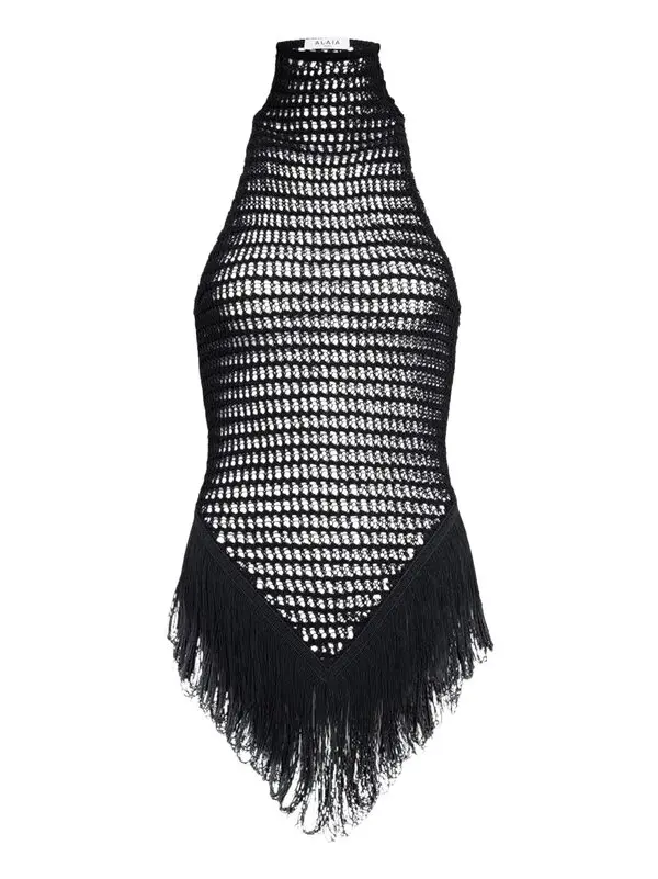 Alaïa Fringe Top - Black
