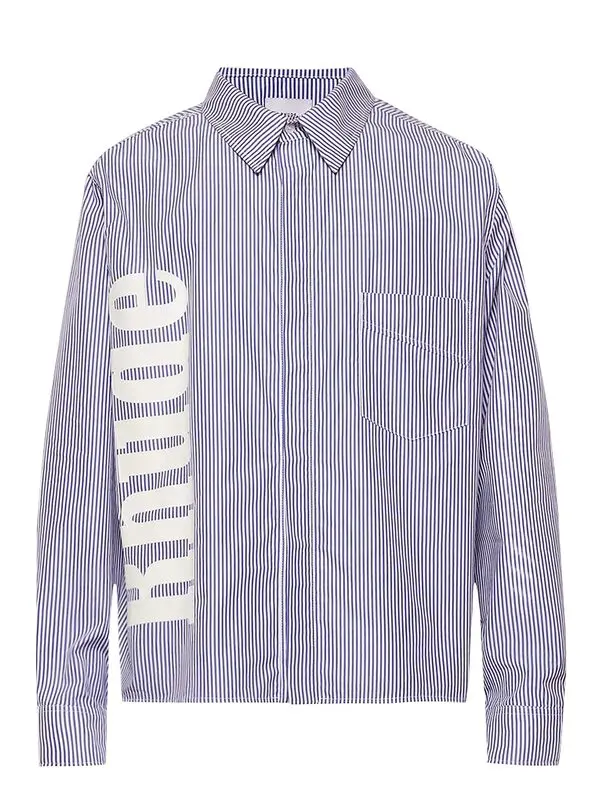 Rhude Side Logo Long-sleeve Shirt - Blue