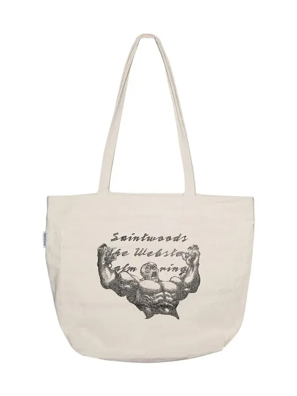 SAINTWOODS Printed Tote - Tan