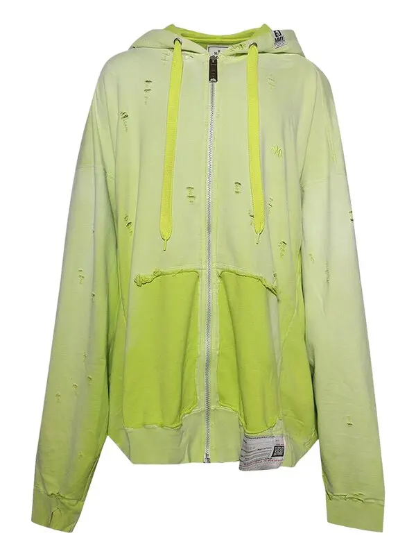 Mihara Yasuhiro Sun Faded Zip-up Parka - Yellow