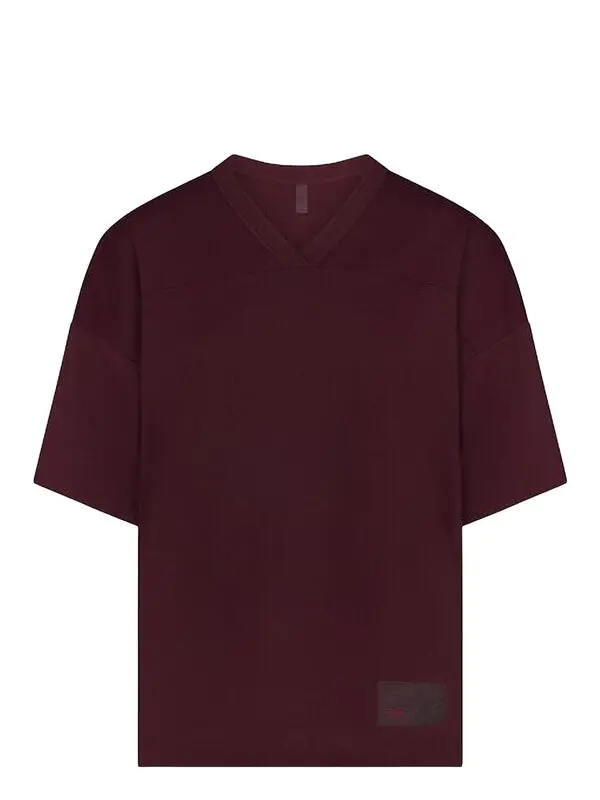 NIKESKIMS Airy V-neck Oversized Top - Red