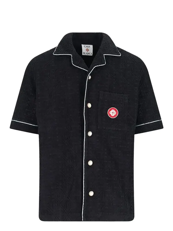 Casablanca Towelling Monogram Shirt - Black