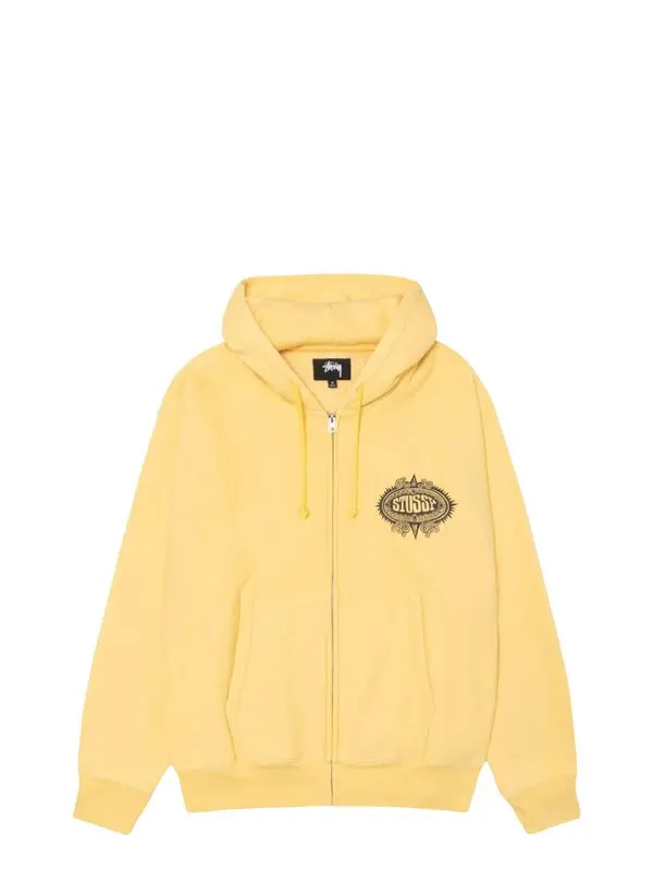 StÜssy Mantra Zip Hoodie - Yellow