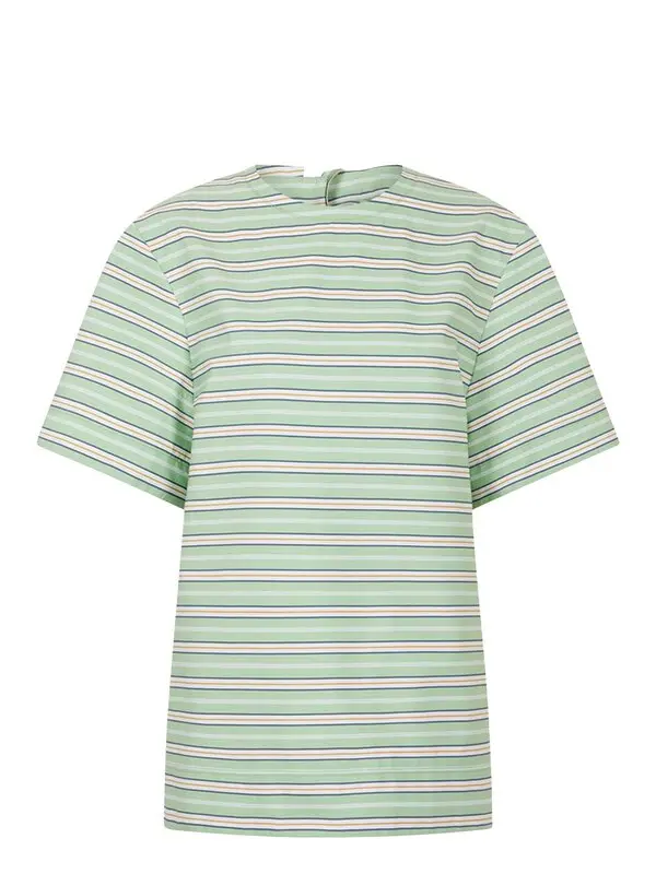 Rabanne Stripe Short-sleeve Top - Green