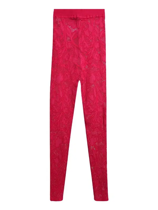 Alaïa Lace Leggings 'fuchsia - Pink