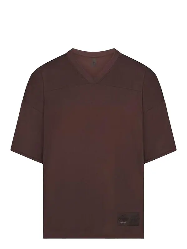 NIKESKIMS Airy V-neck Oversized Top - Brown