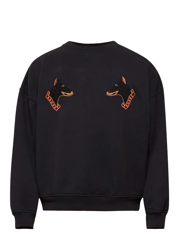 Rhude Hound Graphic Crewneck - Black