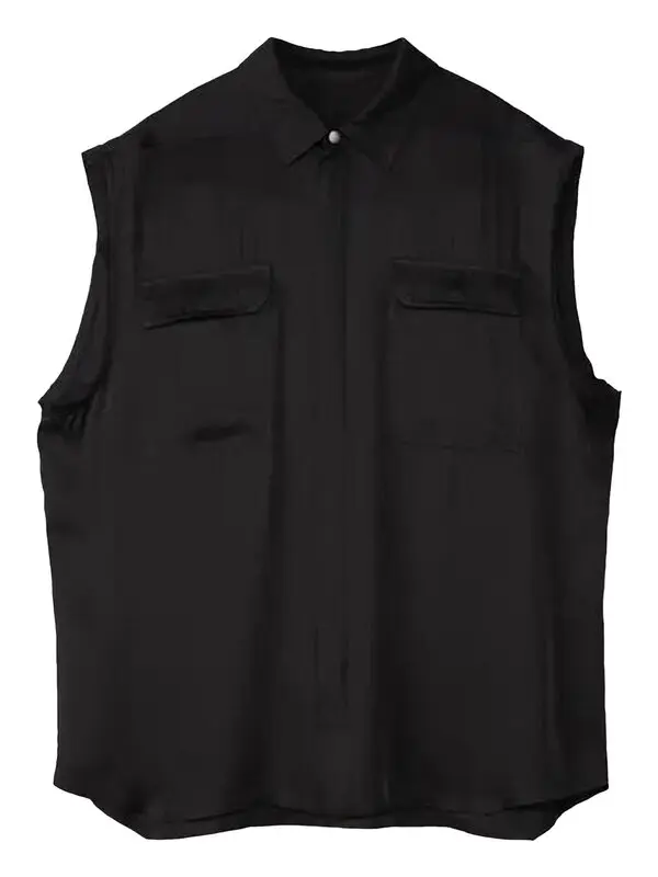 Rick Owens Jumbo Sleeveless Shirt - Black