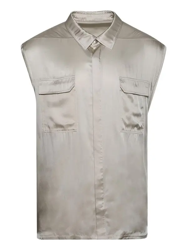 Rick Owens Jumbo Sleeveless Shirt - White