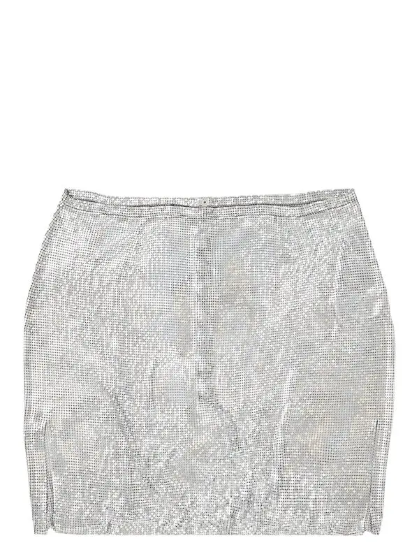 Rabanne Mesh Mini Skirt - Silver