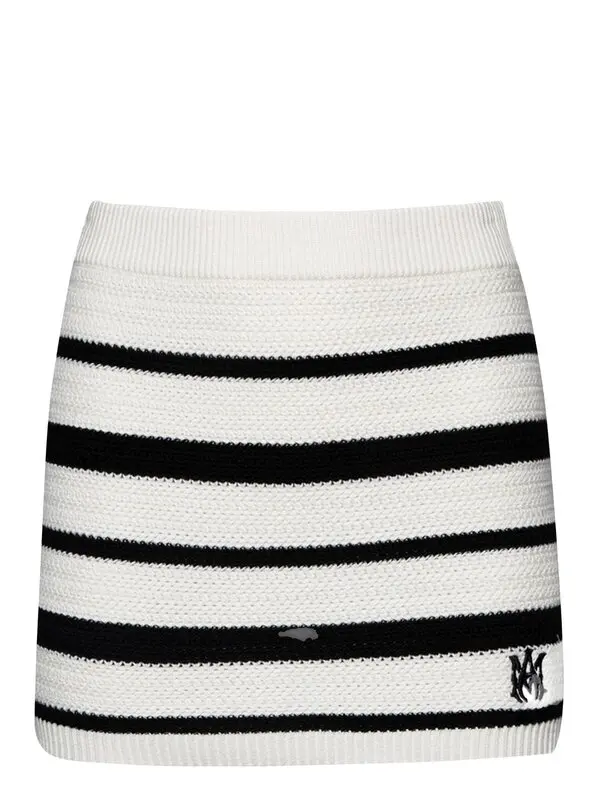 Amiri Ma Striped Mini Skirt - Black