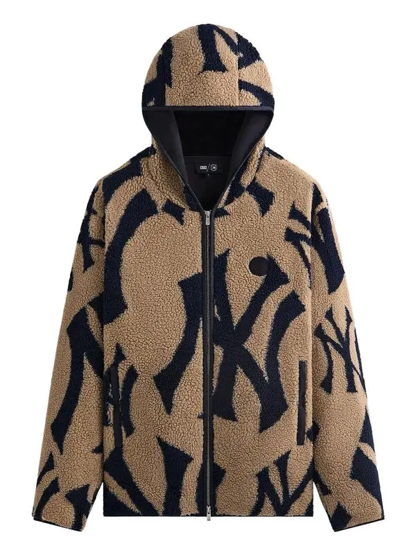 Kith For The New York Yankees Hooded Sherpa Jacket - Black