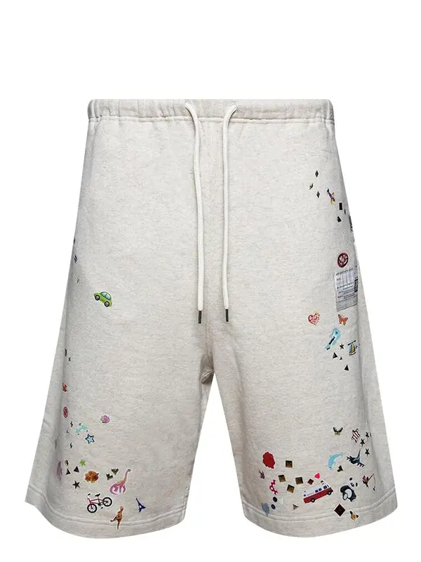 Mihara Yasuhiro Sticker Shorts - White