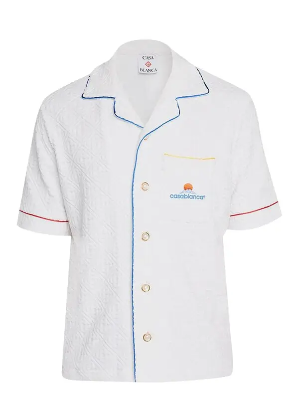 Casablanca Towelling Monogram Shirt - White