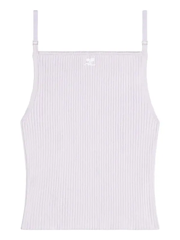 COURREGES Rib Knit Tank Top - Pink