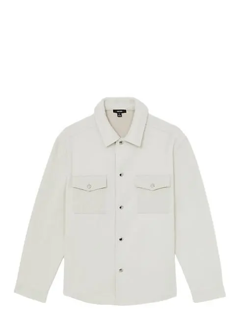 REISS Scott Cord-pocket Woven Overshirt - Off White