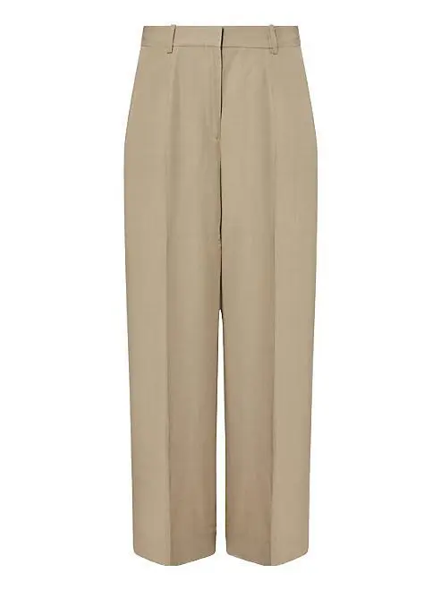 TOTEME Wide-leg Woven Trousers - Taupe