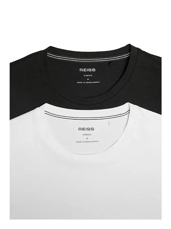 REISS Flex Set Of Two Stretch-jersey T-shirts Xxl - Black White