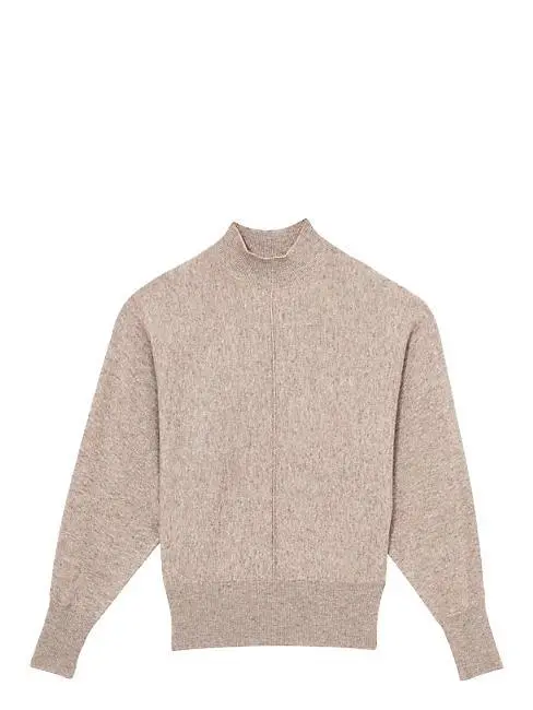 REISS Funnel Neck Wool And Cashmere-blend Jumper - Neutral