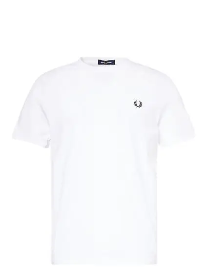 Fred Perry Signature Embroidered-logo Cotton T-shirt Xxl - White