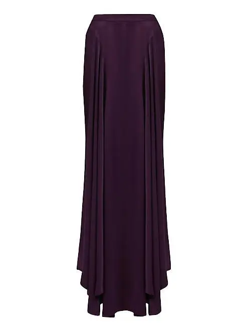 LEEM Panelled Woven Maxi Skirt - Purple