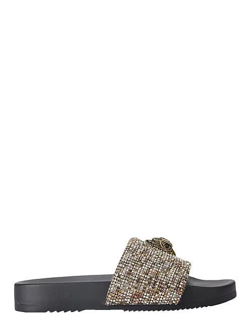 Kurt Geiger Brockwell Woven Slides - Gold