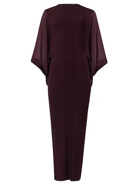 LEEM Slim-fit Knitted Midi Dress - Purple