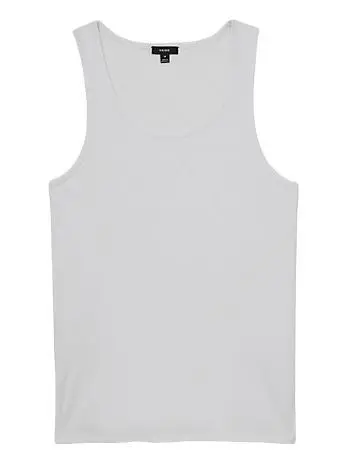 REISS Watson Ribbed Knitted Vest - White