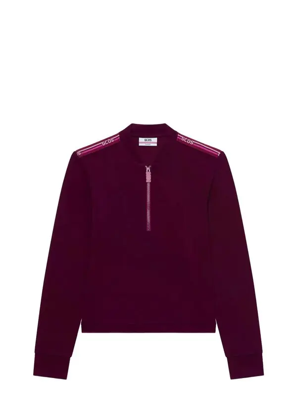 Gcds Logo Tape Detail Sweatshirt - Red