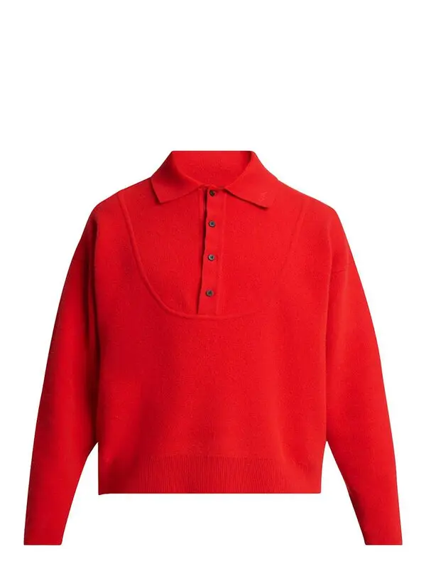 Jacquemus Doppio Wool And Nylon Cardigan - Multi Red