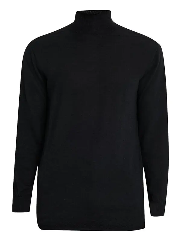 Rick Owens Oversized Turtleneck Sweater - Black