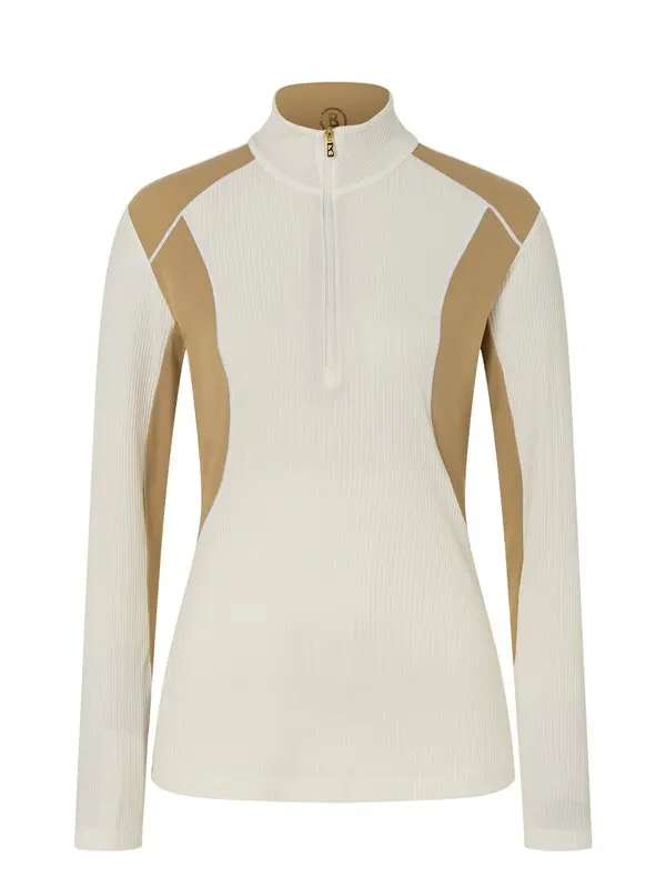 Bogner Beja Tech Jersey Quarter-zip Top - Ivory