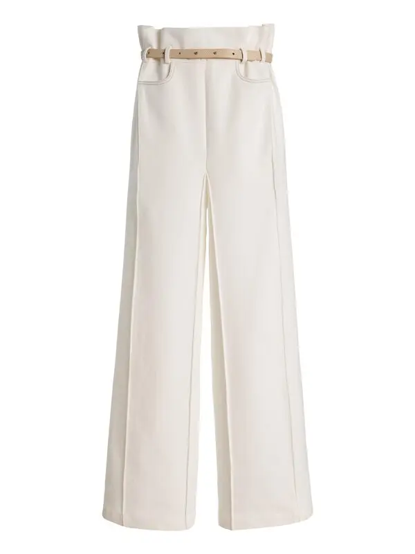 Bevza Rigid High-rise Square Jeans - Ivory