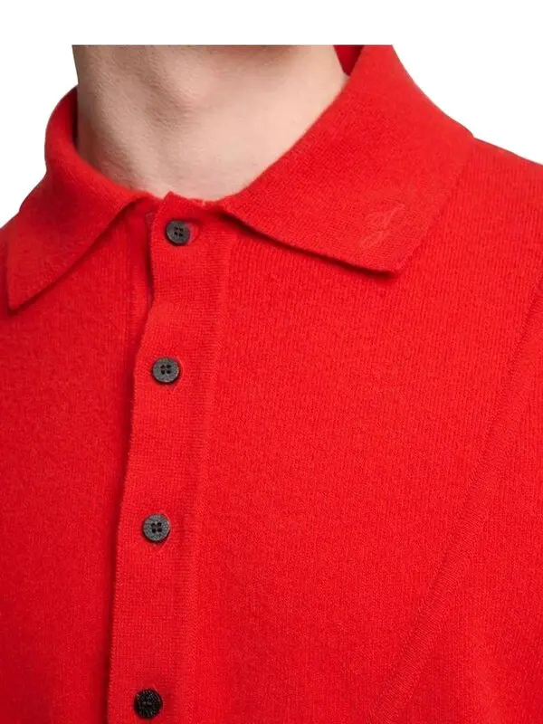 Jacquemus Doppio Wool And Nylon Cardigan - Multi Red