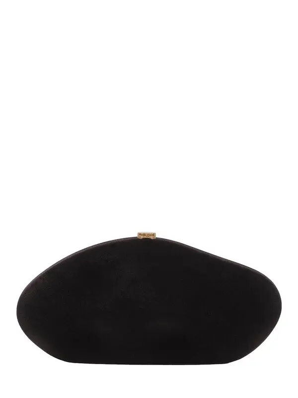 Cult Gaia Caldera Velvety Clutch Bag - Black