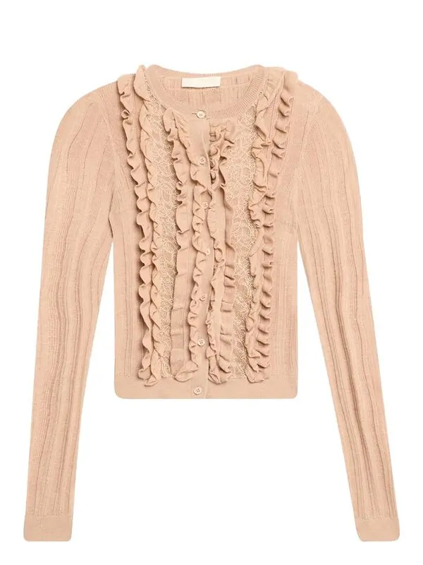 Ulla Johnson Maryel Knit Long-sleeve Cardigan - Camel Mela