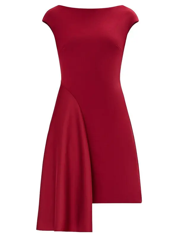 Herve Leger Bethany Asymmetric Dress - Red